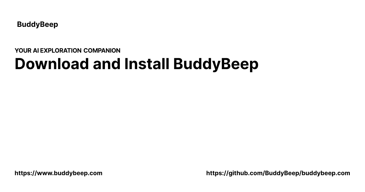 Download and Install BuddyBeep | BuddyBeep